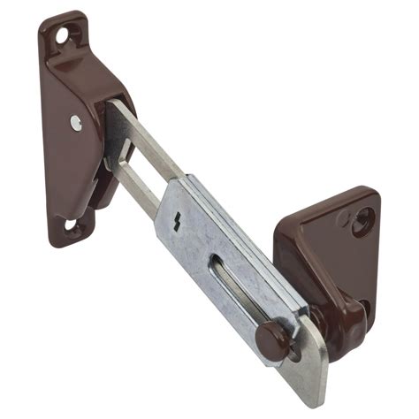 Surface Mounted UPVC Timber Window Restrictor Right Hand Brown IronmongeryDirect Same