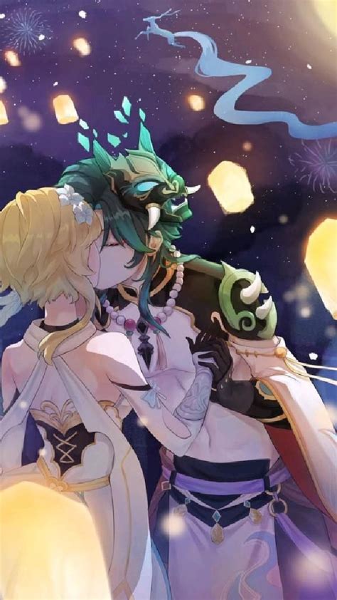 Genshin Impact Lumine And Xiao Arts Милые рисунки Мультипликационные