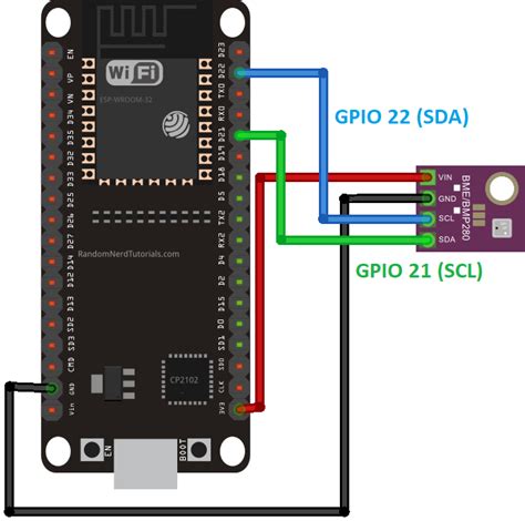 Esp32 Bme280 Sensor Temperature Humidity Pressure Wiring Diagram