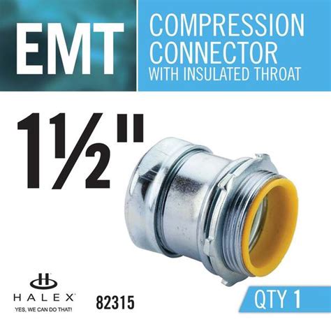 Emt Halex 82110b Compression Connectors With Insulated Throat