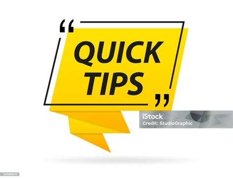 빠른 팁 유용한 트릭 힌트 사이트에 대한 힌트 유용한 정보가 담긴 다채로운 배너 솔루션의 벡터 아이콘 조언 노란색 텍스트가 있는 검은색 말풍선입니다 벡터 그림 개념에 대한