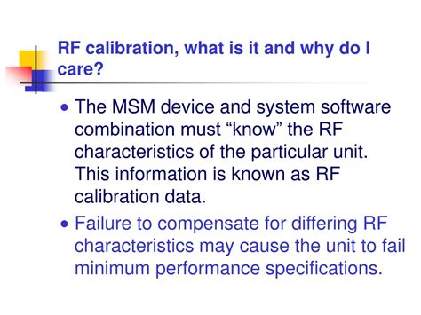 PPT RF Calibration For MSM Platform By Wu Chunming PowerPoint Presentation ID