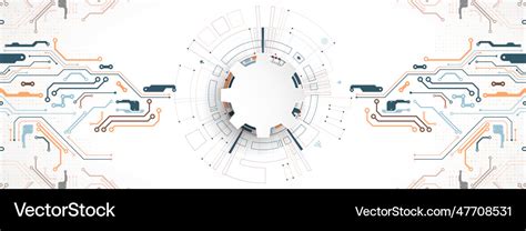 Abstract Technology Circuit Board Communication Vector Image
