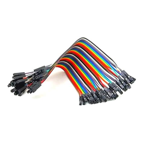 cabo wire jumper 20cm 40 fios fêmea fêmea protoboard arduino shopee brasil