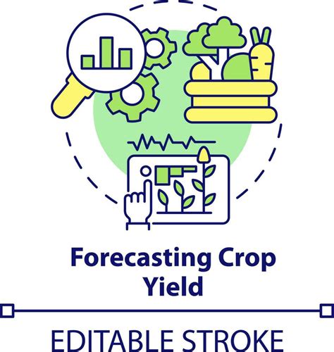 Forecasting Crop Yield Concept Icon Data Analysis Increased Crop Yield Abstract Idea Thin Line