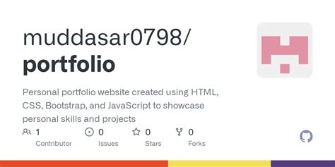 Github Muddasar Portfolio Personal Portfolio Website Created