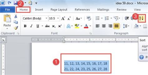 How To Quickly Sort Numerical Data In Your Word Document