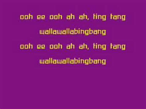 Witch Docter Ooh Ee Ooh Ah Ah Ting Tang Wallawallabingbang Youtube