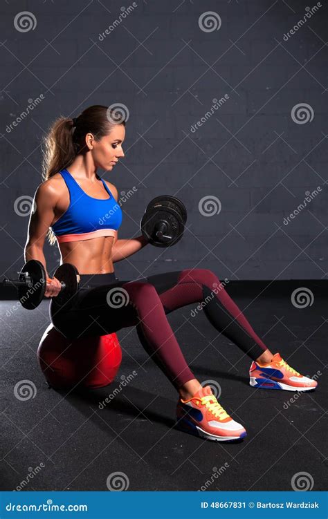 Beautiful Woman At The Gym Stock Image Image Of Healthy 48667831