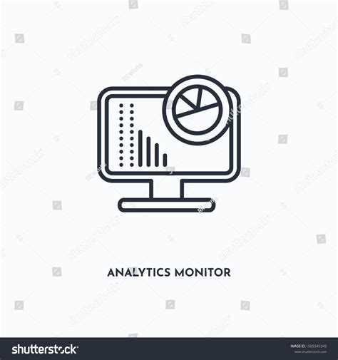 Analytics Monitor Outline Icon Simple Linear Stock Vector Royalty Free 1569345349 Shutterstock