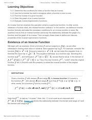 Inverse Functions Definition Conditions And Graphs Calculus Course Hero