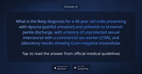 What Is The Likely Diagnosis For A 40 Year Old Male Presenting With
