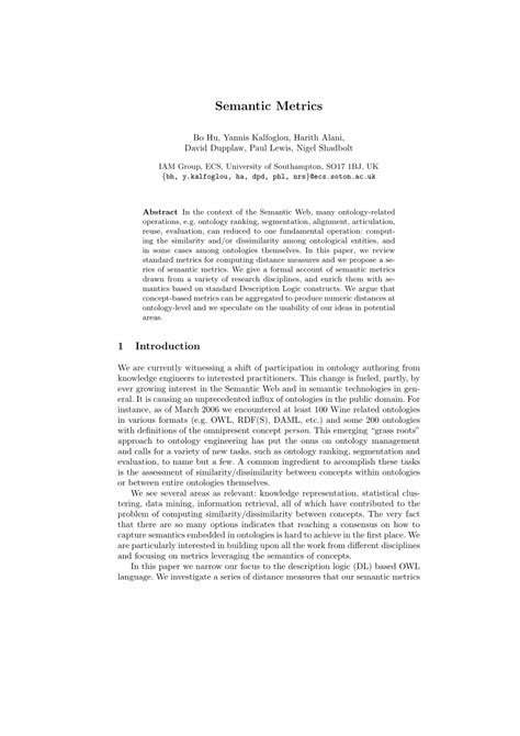 Pdf Semantic Metrics