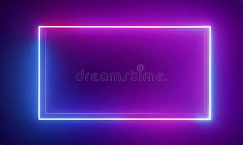 Abstract Neon Studio Background With Two Glowing Neon Lights Forming A Rectangular Frame Moving