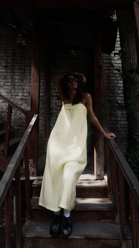 Hamo • ჰამო ლიმონისფერი კორსეტი კაბა ქამრით