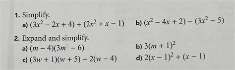 [solved] can you expand and simplify 1 simplify a 3x2 2x 4
