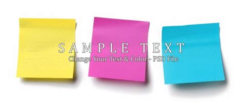 Three Colorful Sticky Notes Premium Ai Generated Psd