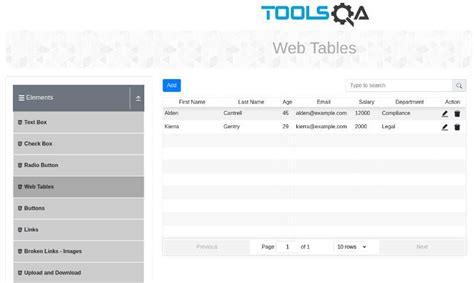 How To Handle Web Tables Using Testrigor