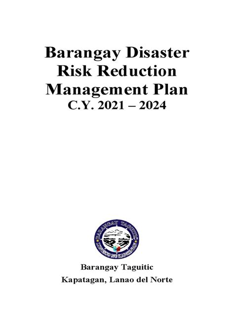 Barangay Disaster Risk Reduction Management Plan Pdf