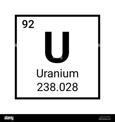 Uranium Periodic Table Symbol Uranium Periodic Table Of Elements Stock