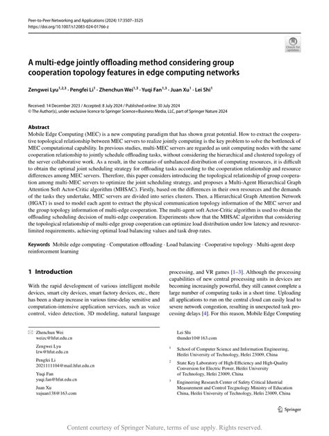 A Multi Edge Jointly Offloading Method Considering Group Cooperation Topology Features In Edge