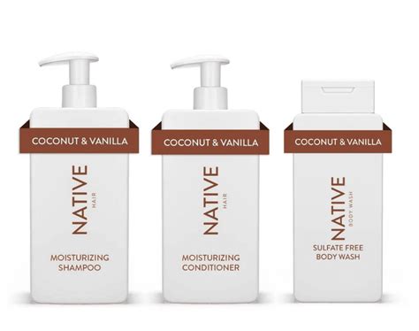 Native Coconut And Vanilla Sulfate Free Shampoo Conditioner And Body