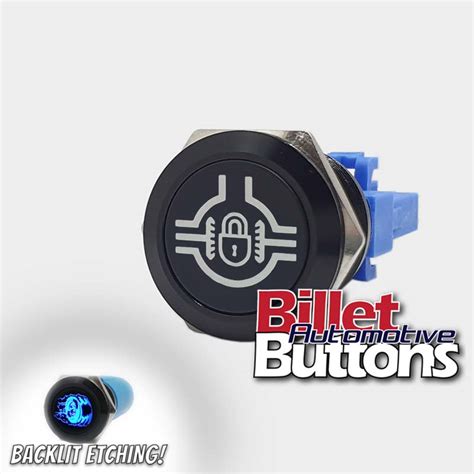 22mm Diff Lock Symbol Billet Push Button Switch