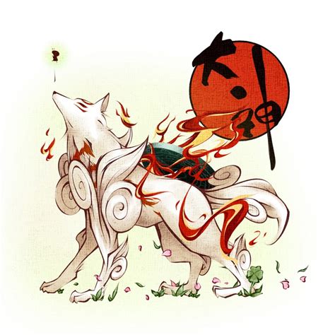 Amaterasu And Issun Ookami Drawn By Kinakomoti Danbooru