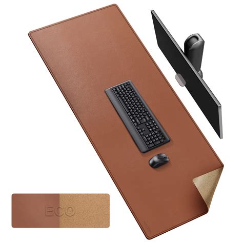 Maidern Cork And Leather Large Xxl Desk Mat Dual Sided