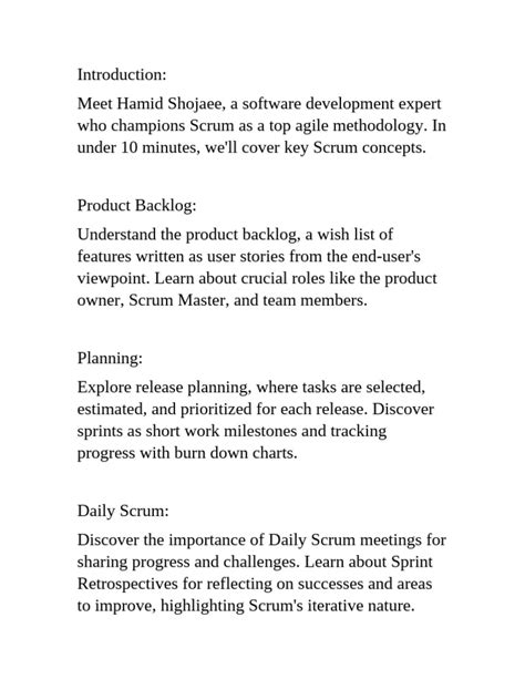 Itpm Assignment 1 Intro To Scrum Pdf