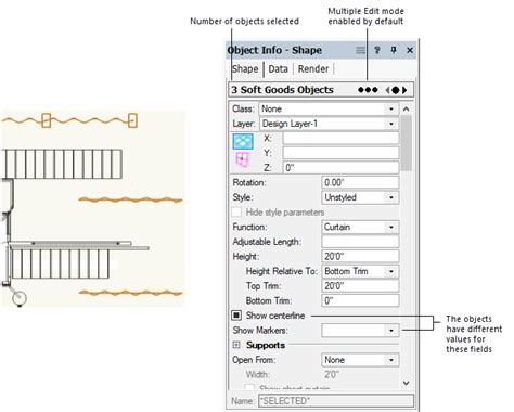 The Object Info Palette