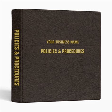 Policies And Procedures Manual 3 Ring Binder