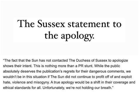 Just To Clarify No Apology Will Ever Be Enough Rsaintmeghanmarkle