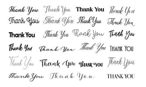 타이포그래피 세트에는 손으로 그린 감사 글자가 있습니다 카드 배너 초대장 및 포스터를 위한 고립된 서예 컬렉션 0명에 대한 스톡 벡터 아트 및 기타 이미지 Istock