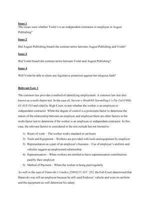 Sample IRAC Answer TEXT CHAPTER ONE QUESTION TWO SAMPLE ANSWER NB This Is A Sample Answer