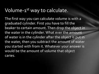 Mass And Volume PPTX