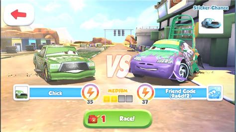 Disney Pixar Cars Fast As Lightning Chick Hicks Vs Wingo Youtube