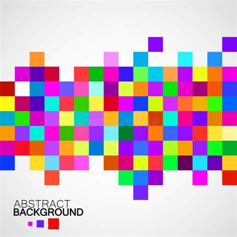 Abstract Geometric Background Of Squares Colorful Mosaic Design Stock Vector Illustration Of