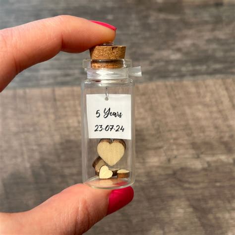 5th Anniversary Wooden Miniature T Wooden 5 Years Wedding