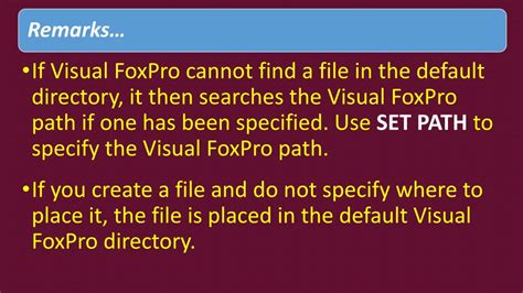 Ppt Function Specifies The Default Drive And Directory Syntax Set Default To Cpath
