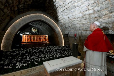 Apostolic Journey To Lebanon Visit And Prayer On The Tomb Of Saint