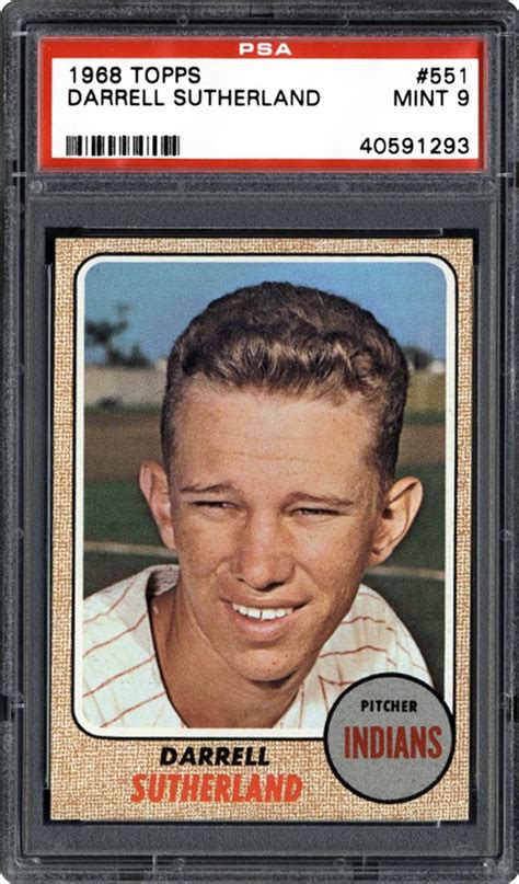 Auction Prices Realized Baseball Cards 1968 Topps Darrell Sutherland Summary