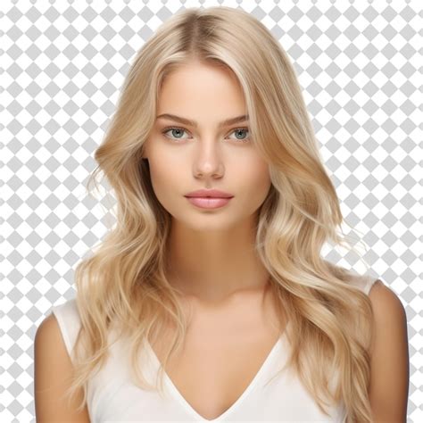 Premium Psd A Beautiful Woman With Clear Skin Isolated On Transparent Background Psd File