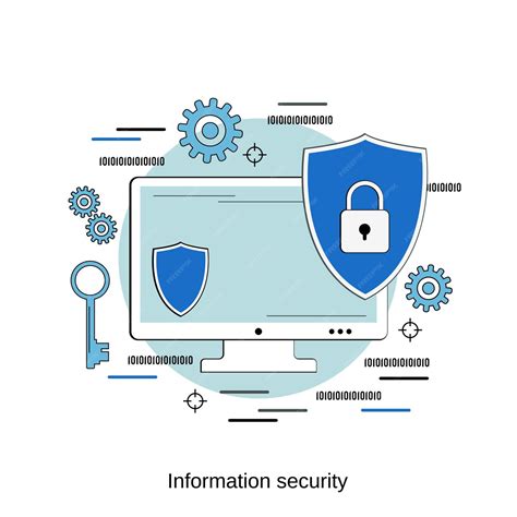 Premium Vector Information Security Flat Design Style Vector Concept