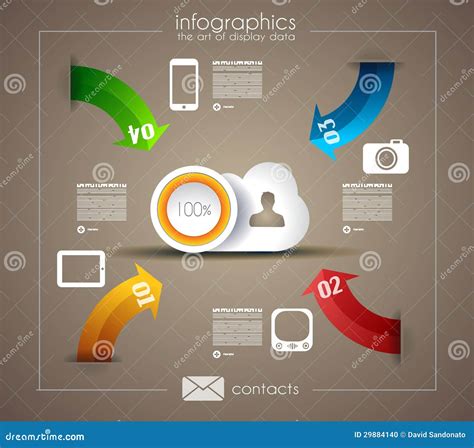 Infographic Template For Statistic Data Visualizat Stock Vector