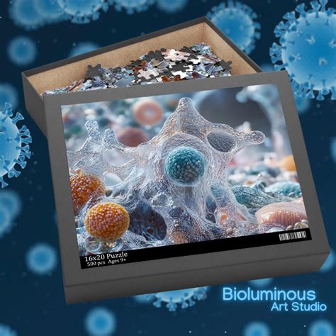 Cystal Cell Art Puzzle Microscopic Biology Art Jigsaw Challenging T For Science And Nature