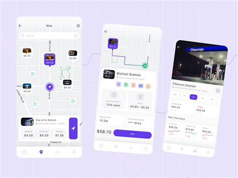 Gas Station Finder Mobile App Behance