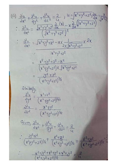SOLUTION Partial Differentiation Important Questions Pdf Studypool