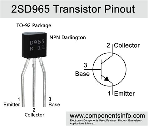 2sd965 Transistor Pinout Equivalent Uses Features Components Info