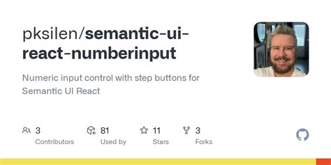 Github Pksilensemantic Ui React Numberinput Numeric Input Control